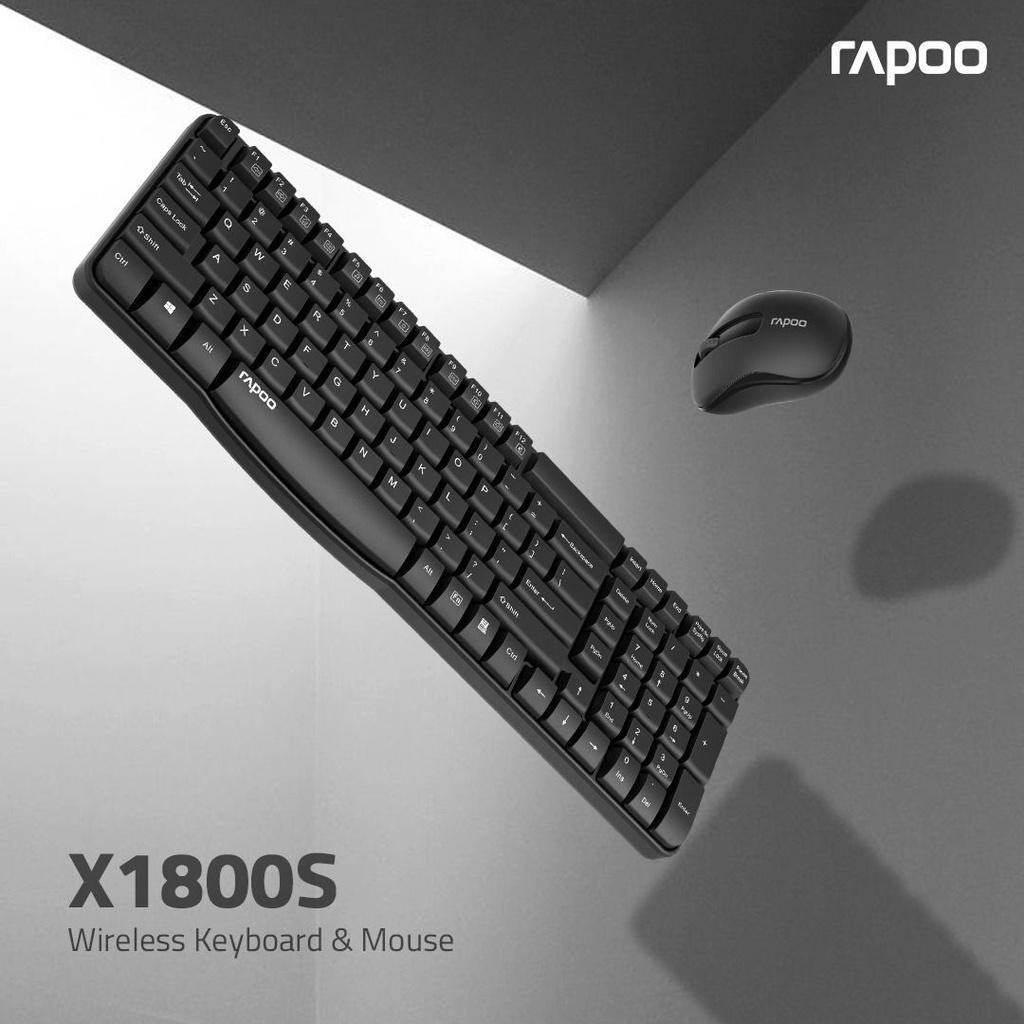 # Rapoo X1800S Wireless Keyboard & Mouse Combo # [BLACK] | Shopee Malaysia