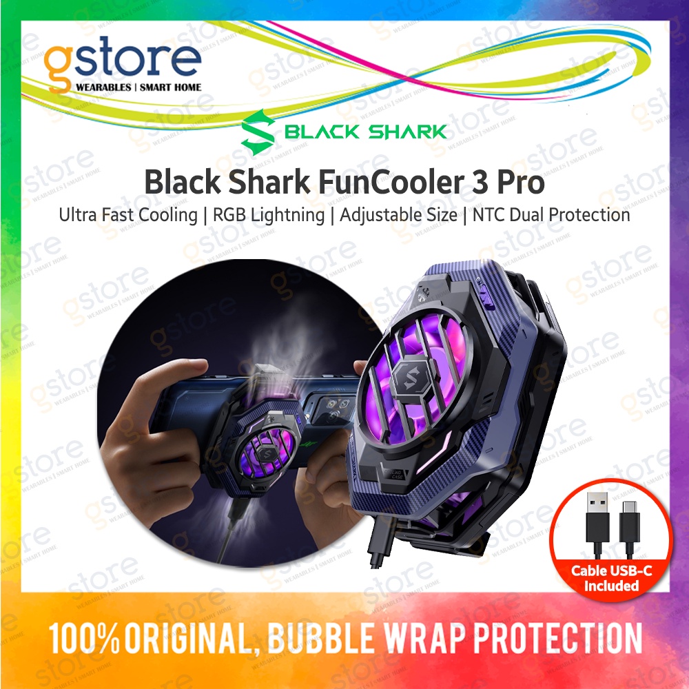 【READY STOCK】Black Shark Fun Cooler 3 Pro (Ultra Fast Cooling, 20w ...