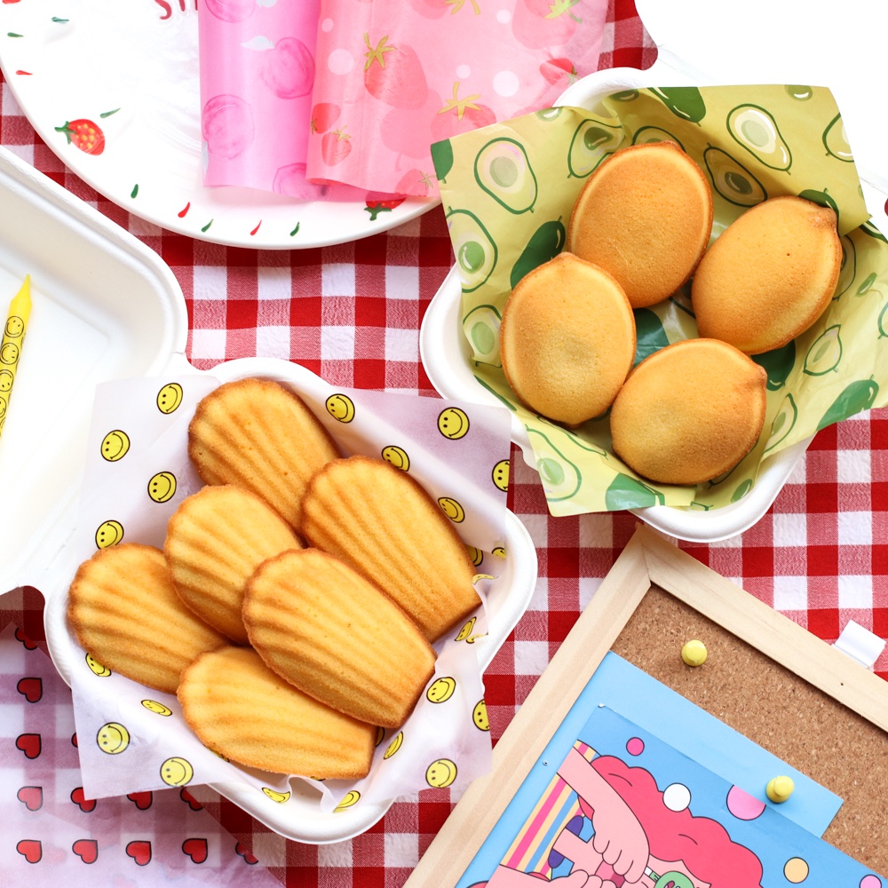 [50pcs] Wax Paper Cake Parchment Paper Decoration Pape Food Grease ...