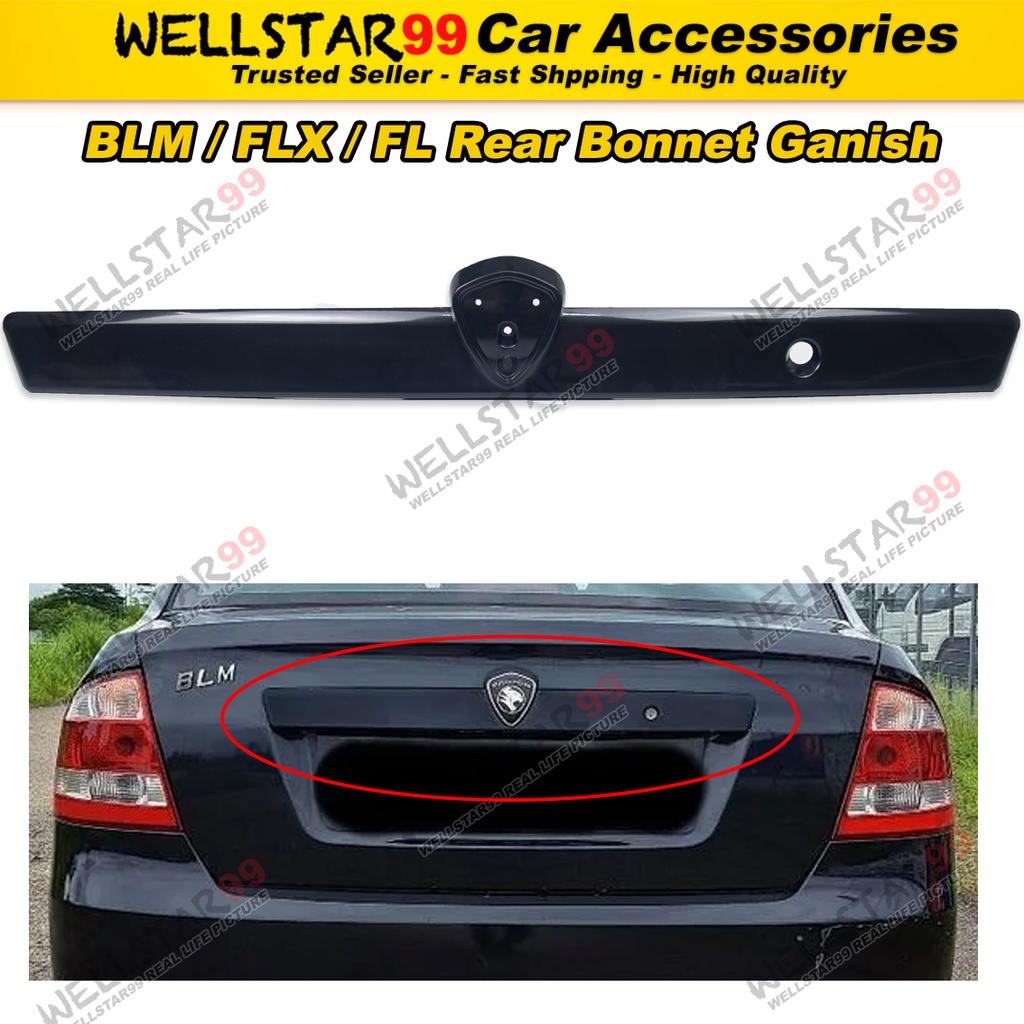 Garnish Proton Saga BLM / FLX / FL Rear Bonnet Garnish Add on Logo ...