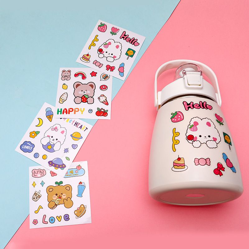 Cute Cartoon Waterproof Sticker DIY Decorative PVC Stickers | Shopee ...