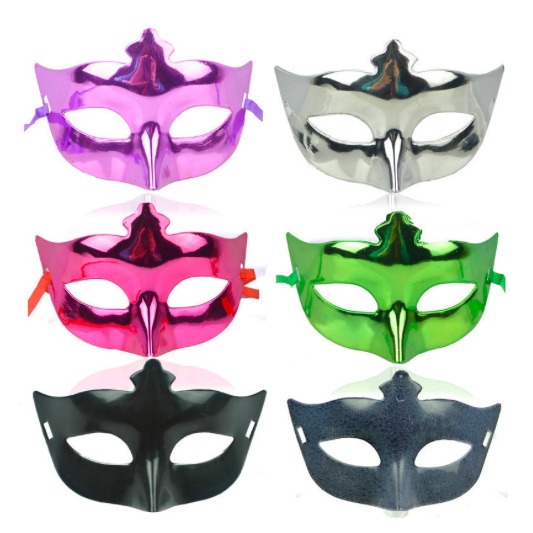 MSIA Ready Stock/ Glossy Mask Party Halloween Masquerade Fancy Retro ...