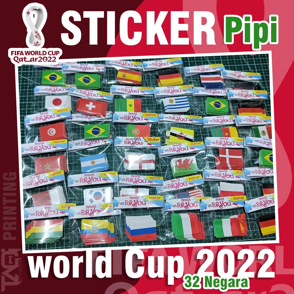 World Cup 2022 STICKER COUNTRY CHEEK STICKER WORLD CUP BRAZIL ARGENTINA ...