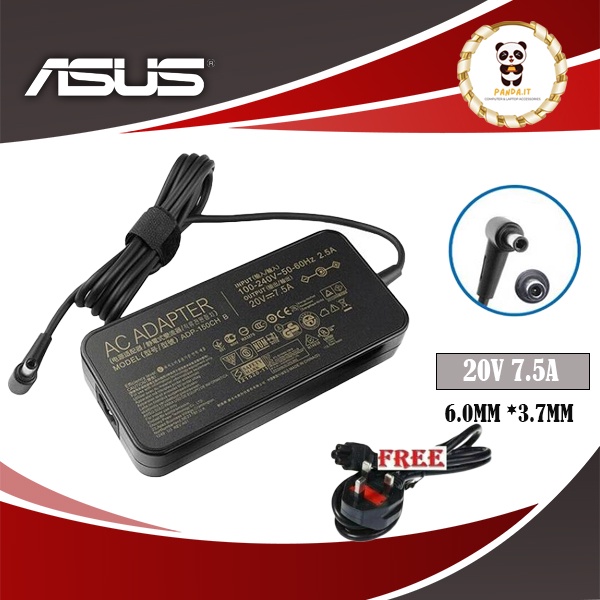 150W 20V 7.5A 6.0*3.7 mm DC Pin AC Power Adapter for ASUS ROG G531GT ...