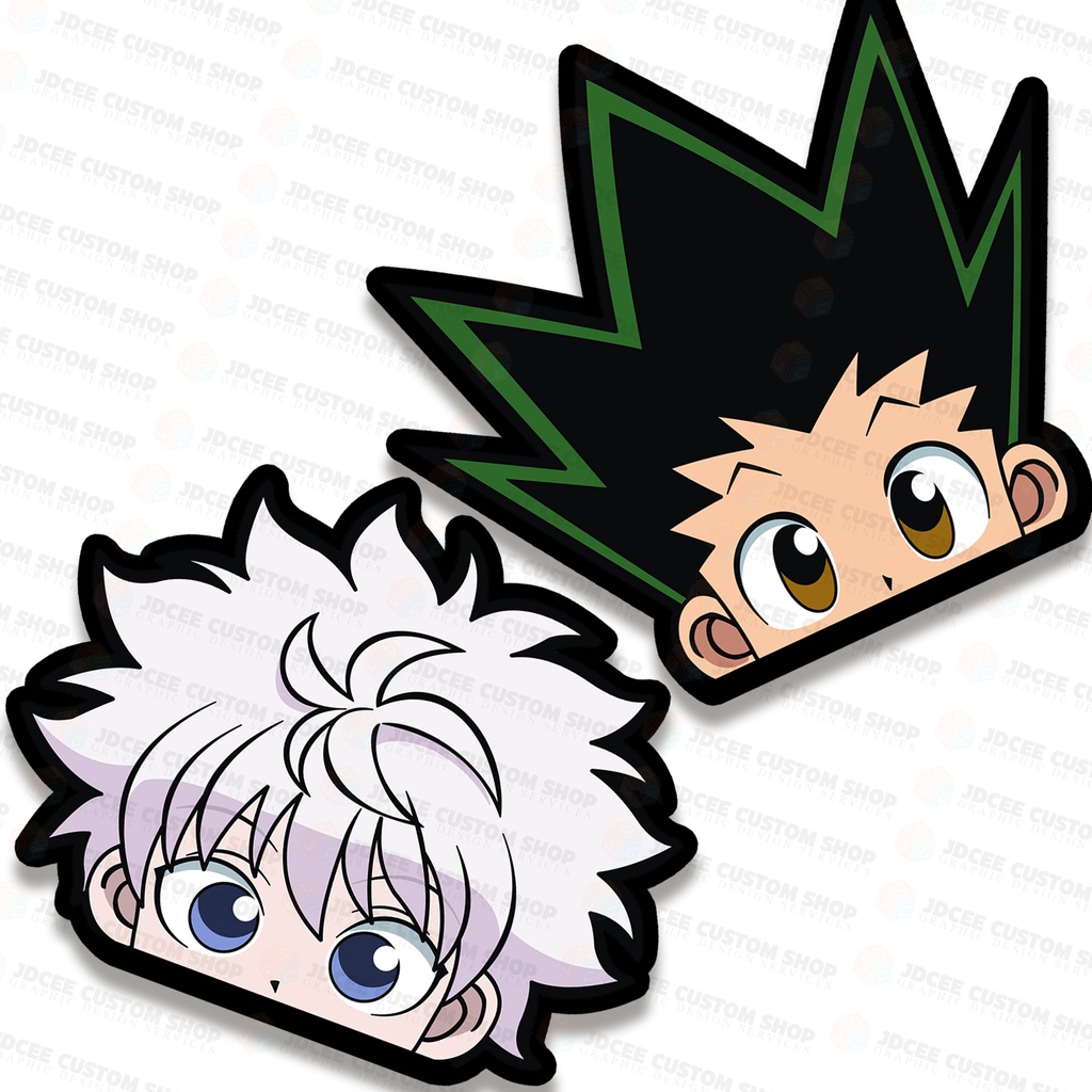AQUAFLASK PEEKER STICKERS Hunter x Hunter Gon | Killua Character ...