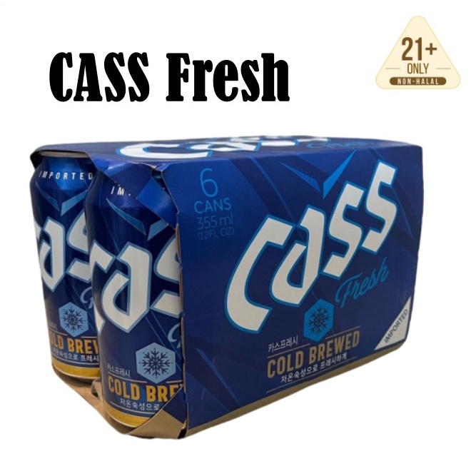 CASS FRESH Beer From Korea With Secure Packing (355ml x 6) Expired 01 ...