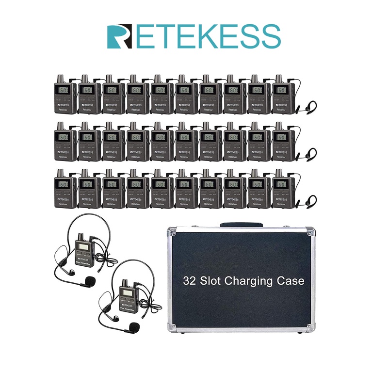 Retekess TT105 Tour Guide System 2.4GHz Two Way Multi-Channel ...