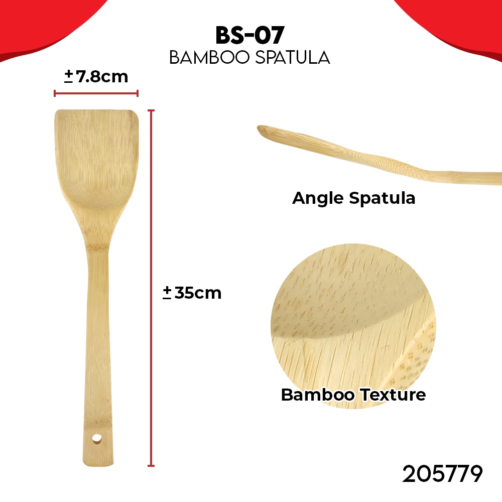SUPERSAVE Bamboo Spatula Kitchen Utensils Long Handle Cooking Tools ...
