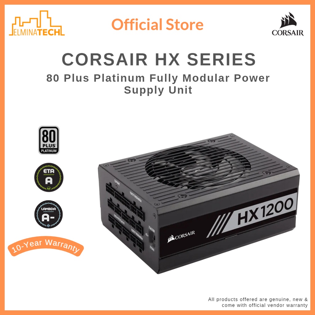 Corsair HX Series 80 Plus Platinum Power Supply Units [ HX1200 / HX1000 ...