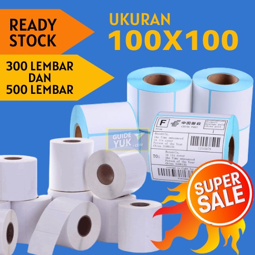 100x100 Thermal Sticker Label/Direct Thermal Sticker/Thermal Paper ...