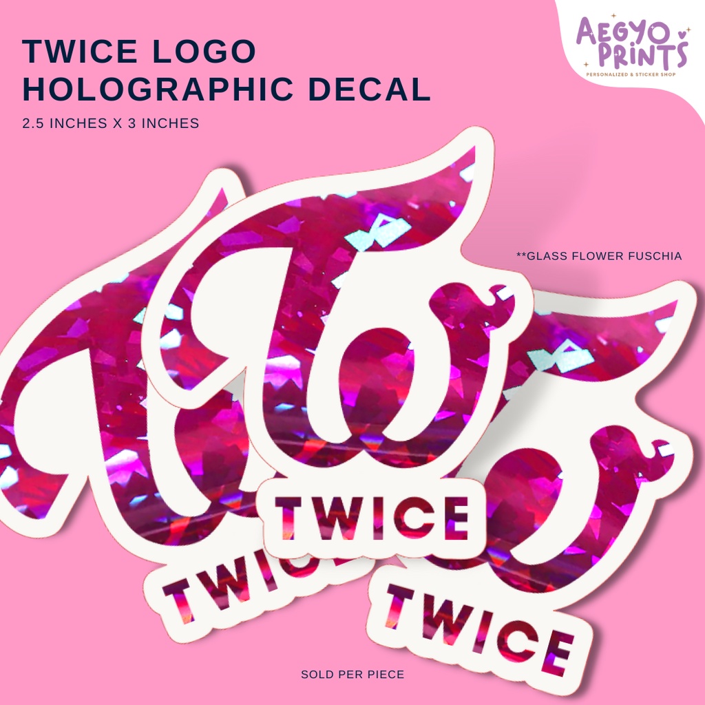 TWICE LOGO - HOLOGRAPHIC DECAL | BY AEGYOPRINTS | Shopee Malaysia