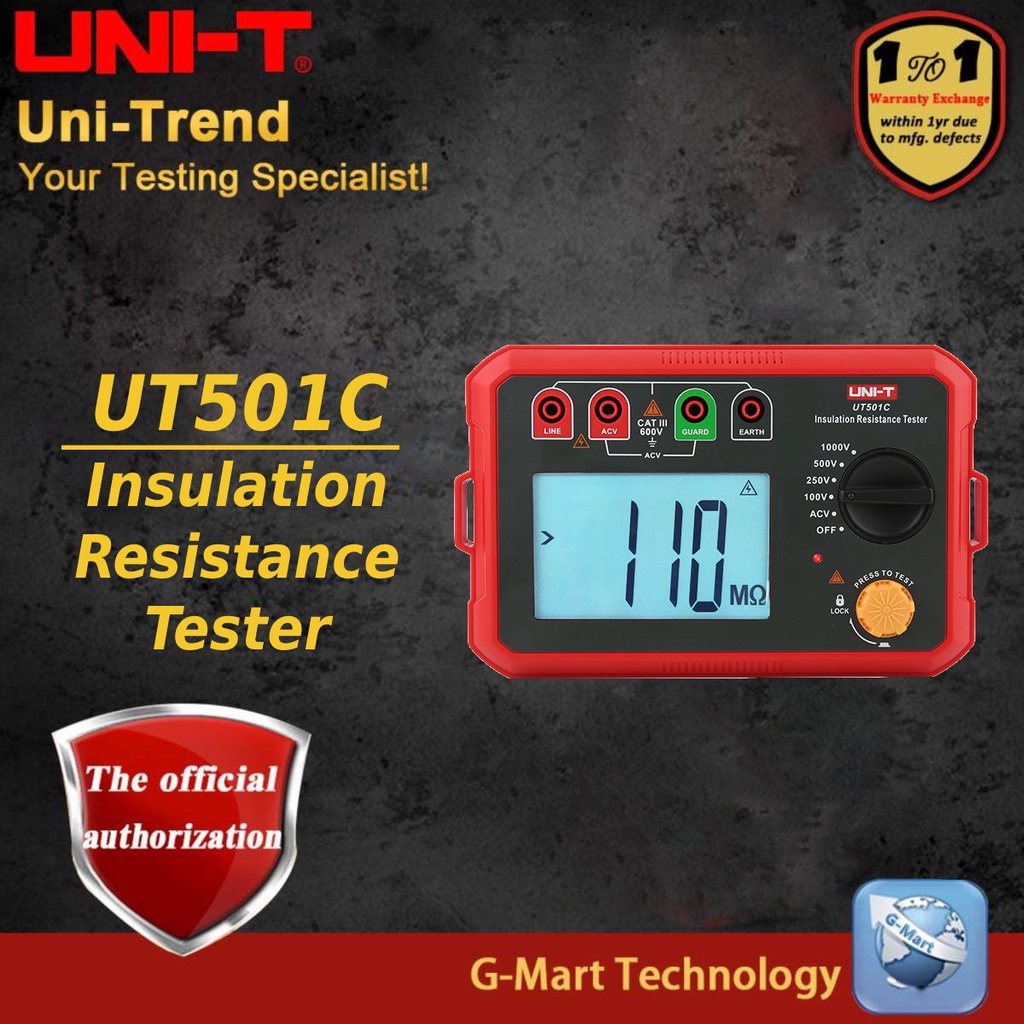 UNI-T UT501C Insulation Resistance Tester | Shopee Malaysia
