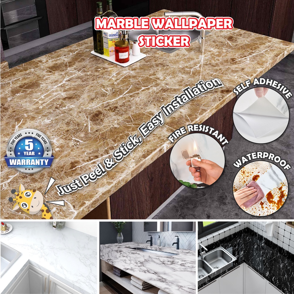 Self Adhesive Marble Wallpaper Sticker Vinyl Furniture Sticker ...