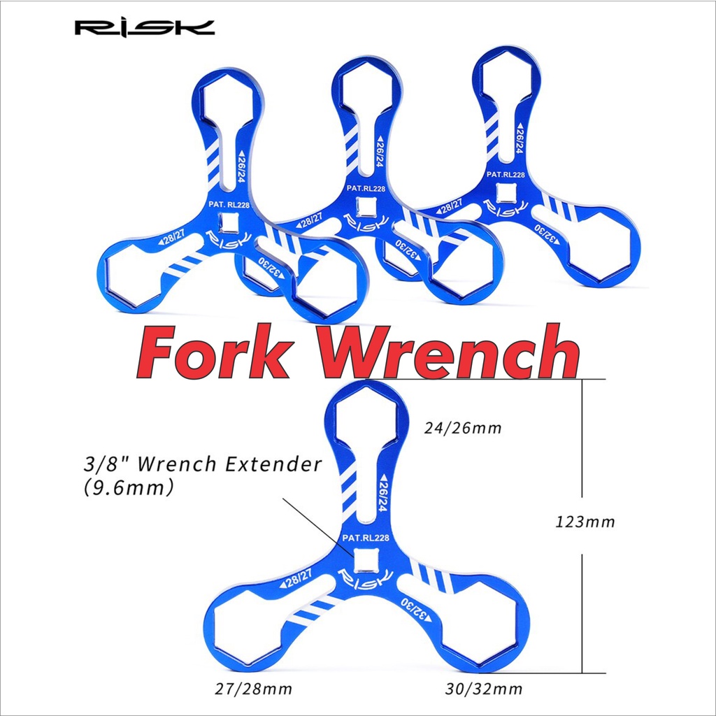 IKIA Basikal Fork Wrench Tools 6 in 1 Bicycle Fork Cap Spanner Repair ...