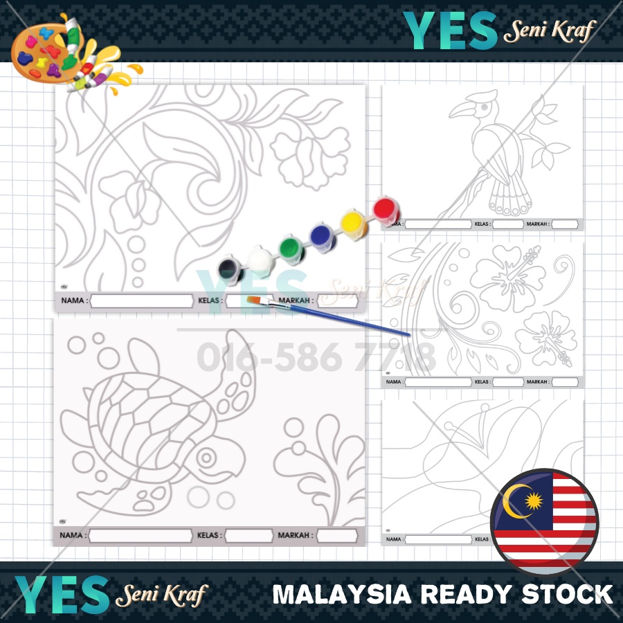 [READY STOCK] Aktiviti Mewarna SENI KRAF BATIK KERTAS MEWARNA | KSSR ...