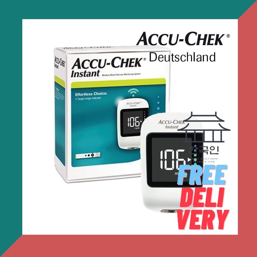 Roche Accu-Chek Instant blood glucose meter + Test paper(10) + Lancet ...