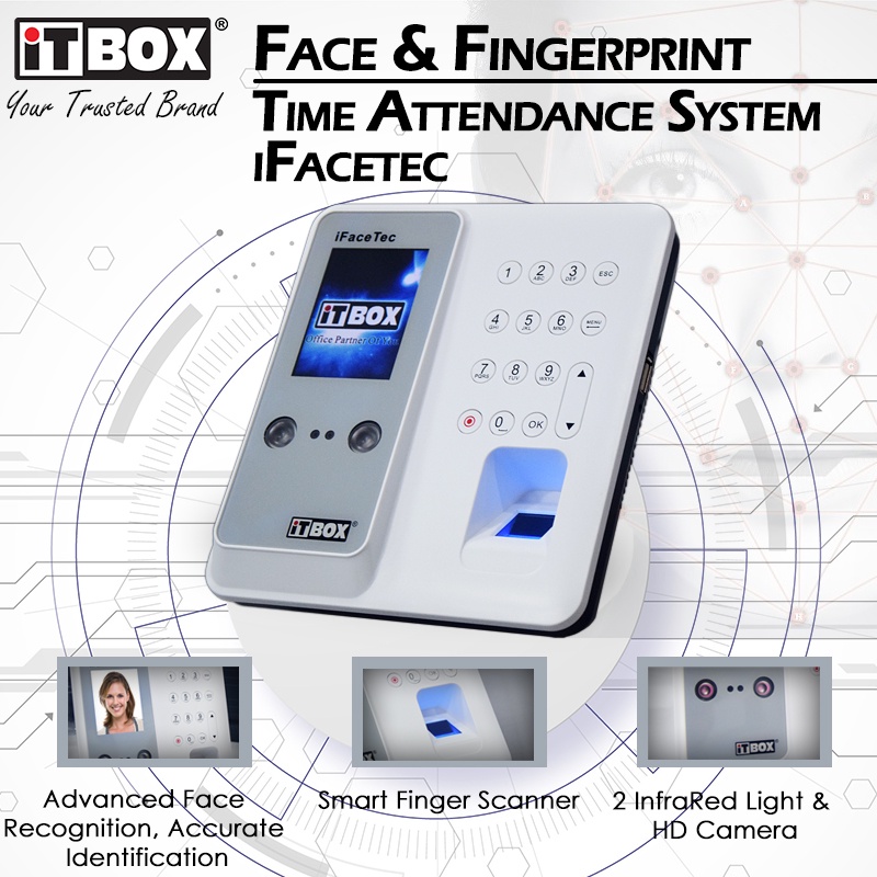 iTBOX iFaceTec Face Recognition & Fingerprint Attendance Facescan ...