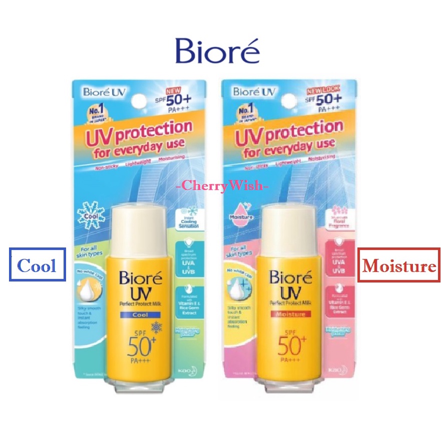 25ML BIORE UV Sunscreen Perfect Protect Milk Moisture (Floral Fragrance ...