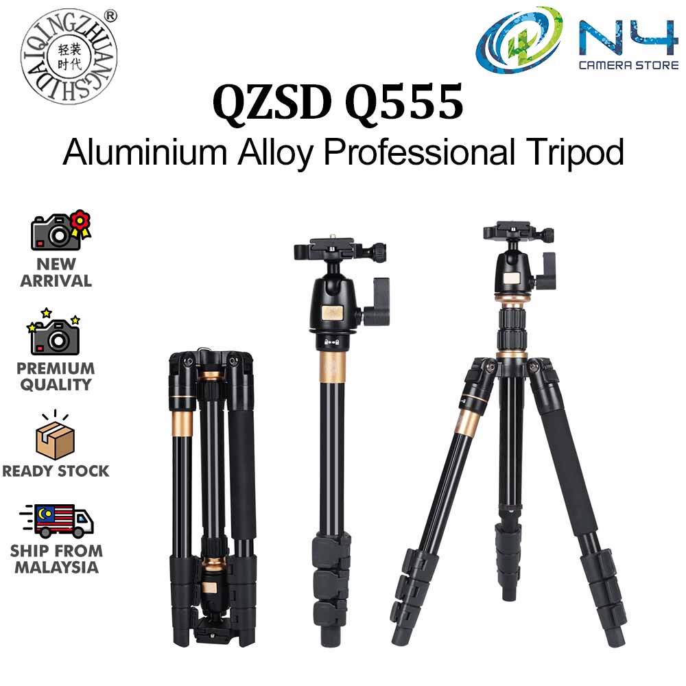 QZSD Q555 Aluminium Alloy Camera Video Monopod Professional Extendable ...