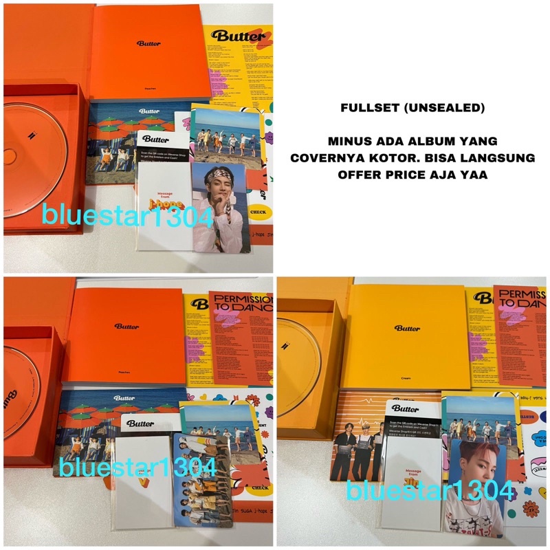 Bts BUTTER ALBUM PHOTOCARD PC LUCKYDRAW LD SW M2U PWS LUCKY DRAW LD V JUNGKOOK JIMIN JIN J-HOPE ...