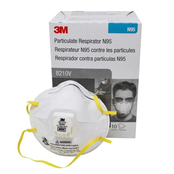 3M 8210V N95 Particulate Respirator N95 Face Mask With Valve Cool Flow ...