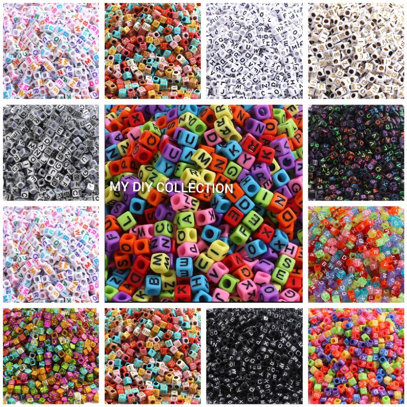 Huruf Manik Alphabet Bead Cube MDC Malaysia Seller/Shop/9colour.For ...