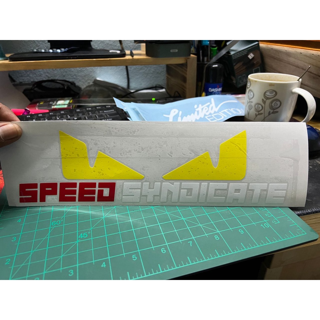【Ready Stock】Speed Syndicate vinyl custom sticker untuk motor atau ...