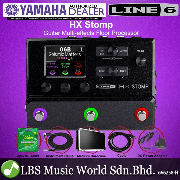 Line 6 HX Stomp Guitar Multi Effects Floor Processor FX Pedal and Amp ...
