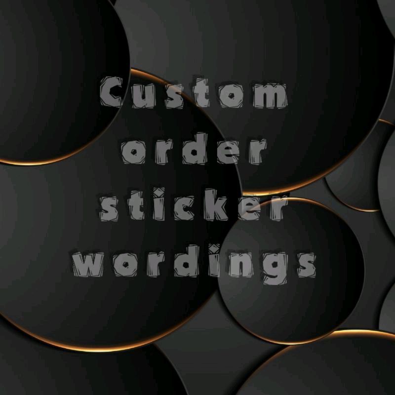 custom order sticker wordings / name vinyl sticker cutting | Shopee ...