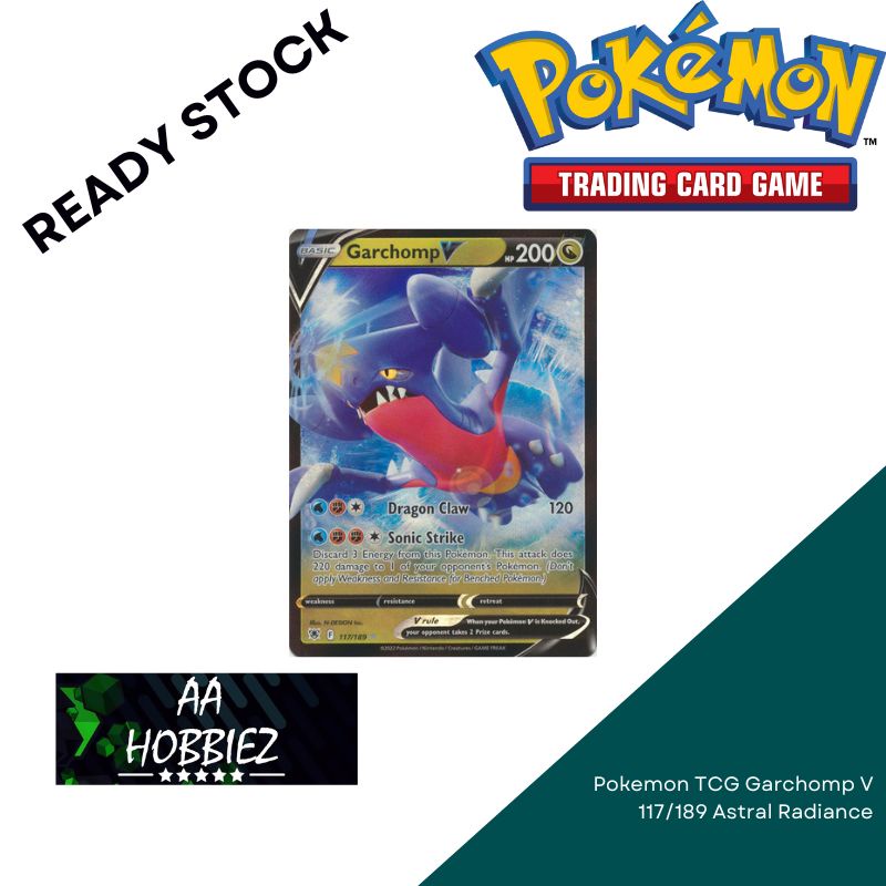 Pokemon TCG Garchomp V 117/189 Astral Radiance | Shopee Malaysia