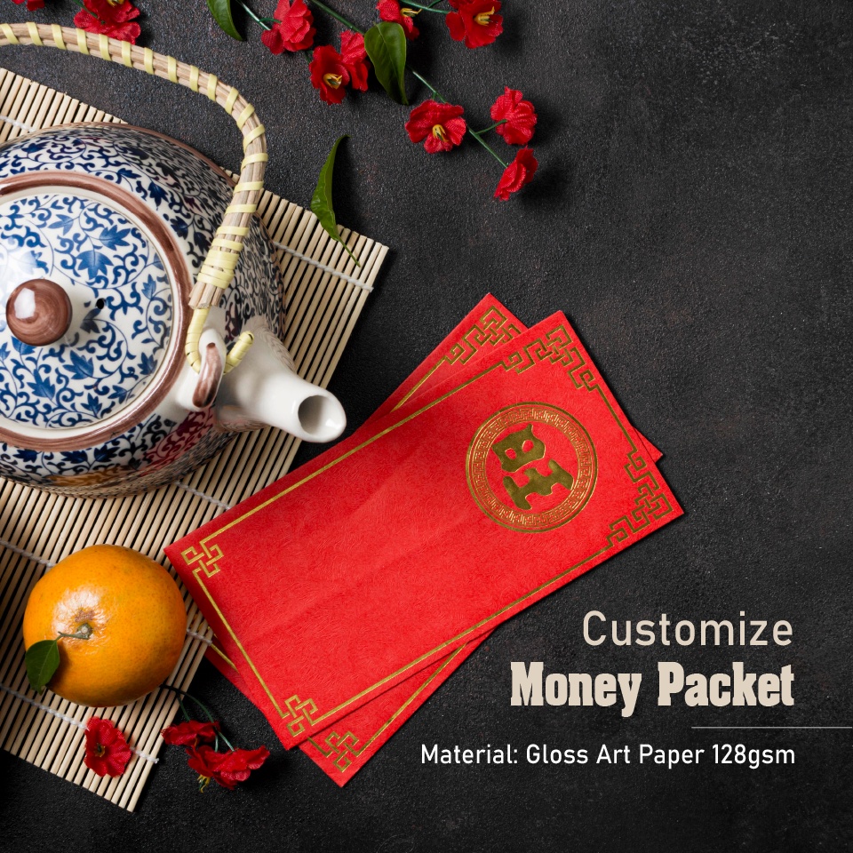 Custom Money Packet / Angpow (Gloss Art Paper 130gsm) | Shopee Malaysia