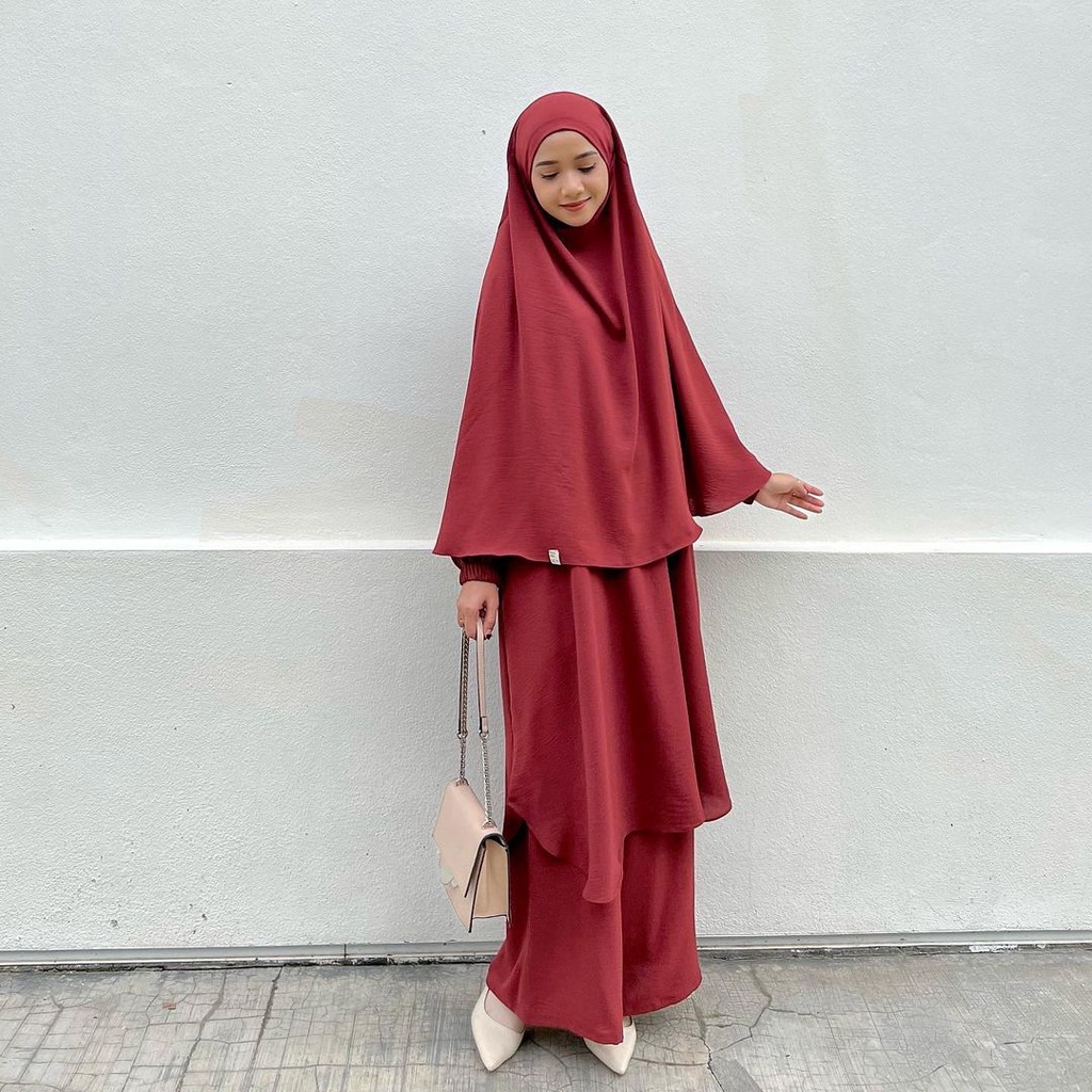 Readystock Noura Set with Khimar Haurabelle Set Baju Haji Umrah ...