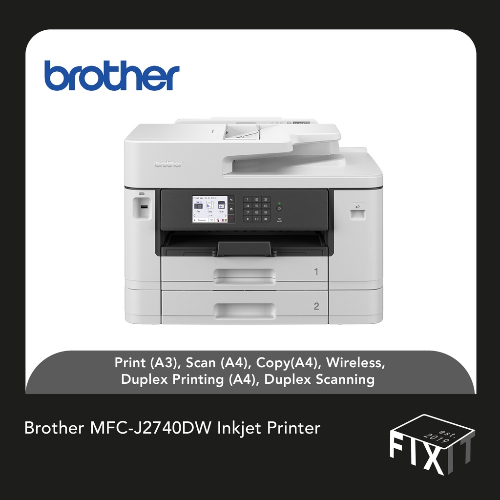BROTHER MFC-J2740DW (WIRELESS) A3+ DUPLEX INKJET AIO PRINTER | Shopee Malaysia