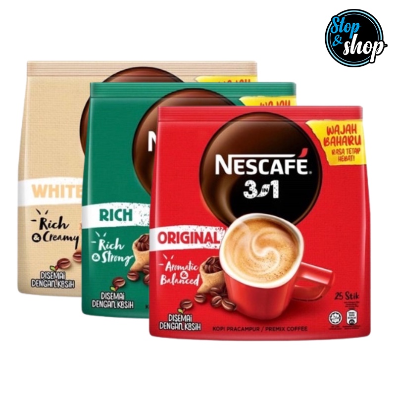 NESCAFE 3in1 Instant Coffee Original/ Rich / Rich & Creamy | Shopee ...