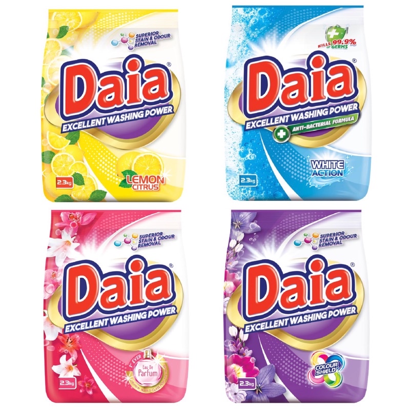 Daia Excellent Washing Power Detergent Powder 2.3kg - 4 Variants ...
