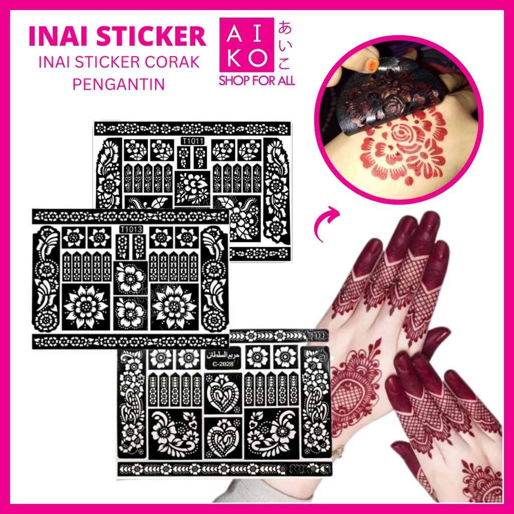 (AIKO) INAI STICKER PENGANTIN / INAI CORAK PENGANTIN 2028 1PCS(RANDOM ...
