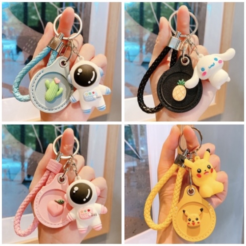 Cute cartoon design Airtag Case with keyring keychain Airtag Tracker ...
