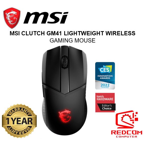 MSI CLUTCH GM41 LIGHTWEIGHT WIRELESS GAMING MOUSE | Shopee Malaysia