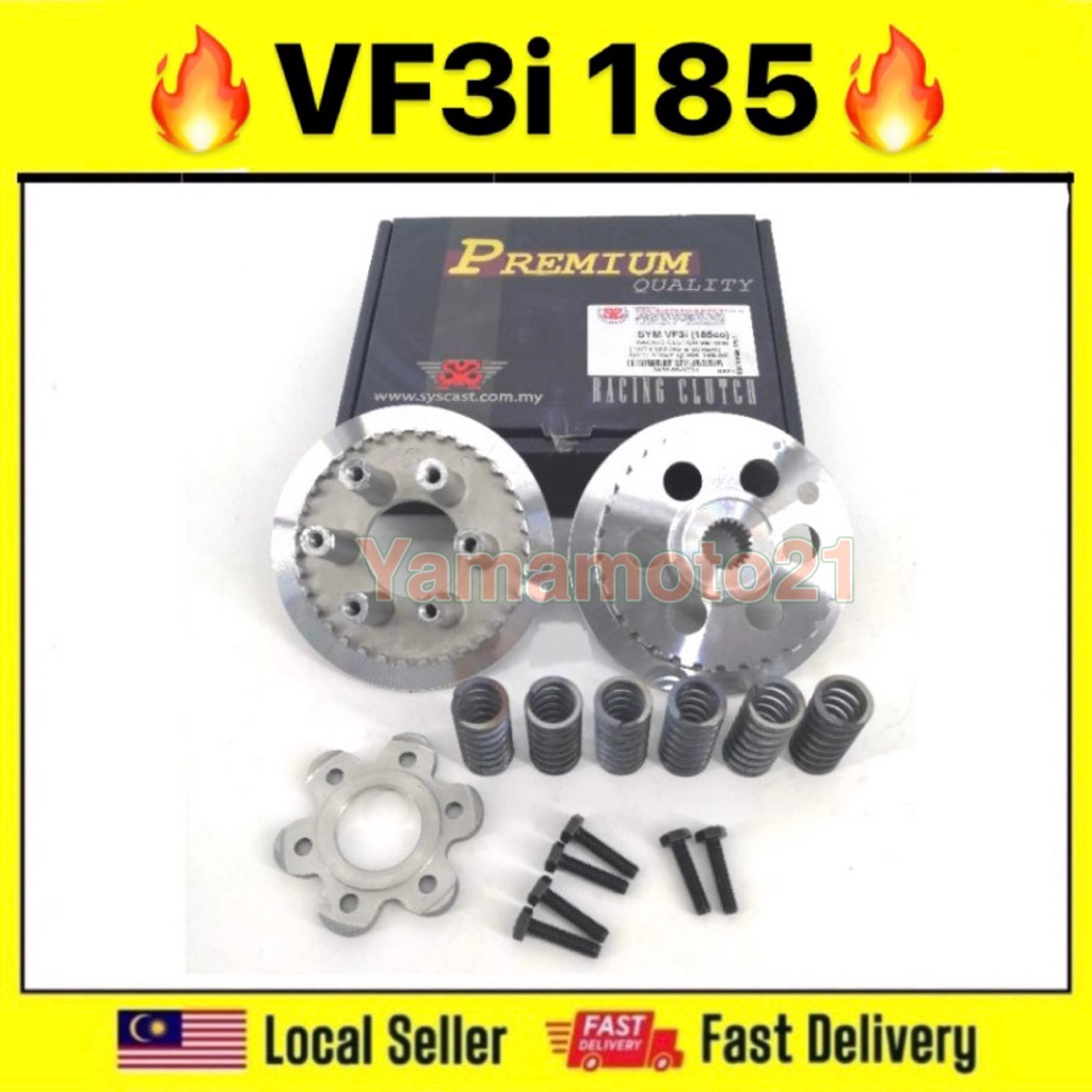 SYM VF3 VF3i 185 Racing Hyper Clutch Set SYS HyperClutch 6 Spring Hyper Clutch Besi Racing Set ...