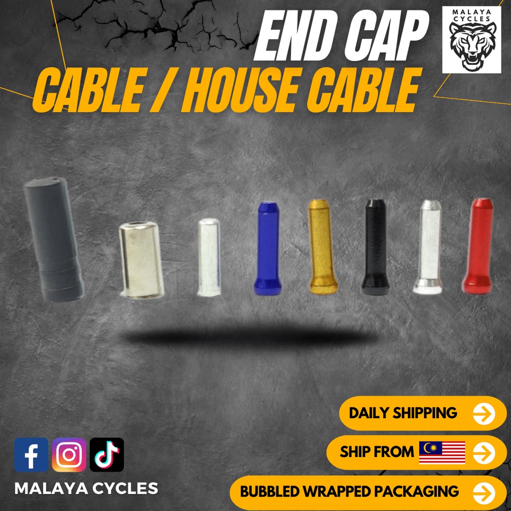 Aluminum Bike Bicycle Brake Shifter Inner Cable Tips Wire End Cap ...