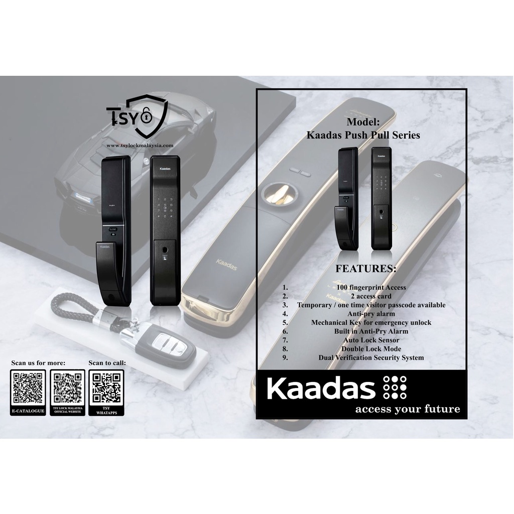 Kaadas K9 Digital Lock/ Kaadas K9W Smart Lock/ Yale Philips Keywe T Techloq DDL Samsung Aqara ...