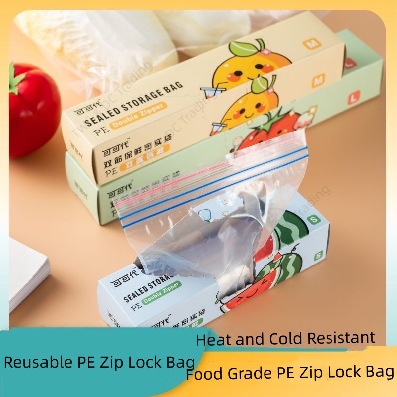 Double Ziplock Reusable Multipurpose Bags For Food Storage (S, M & L ...