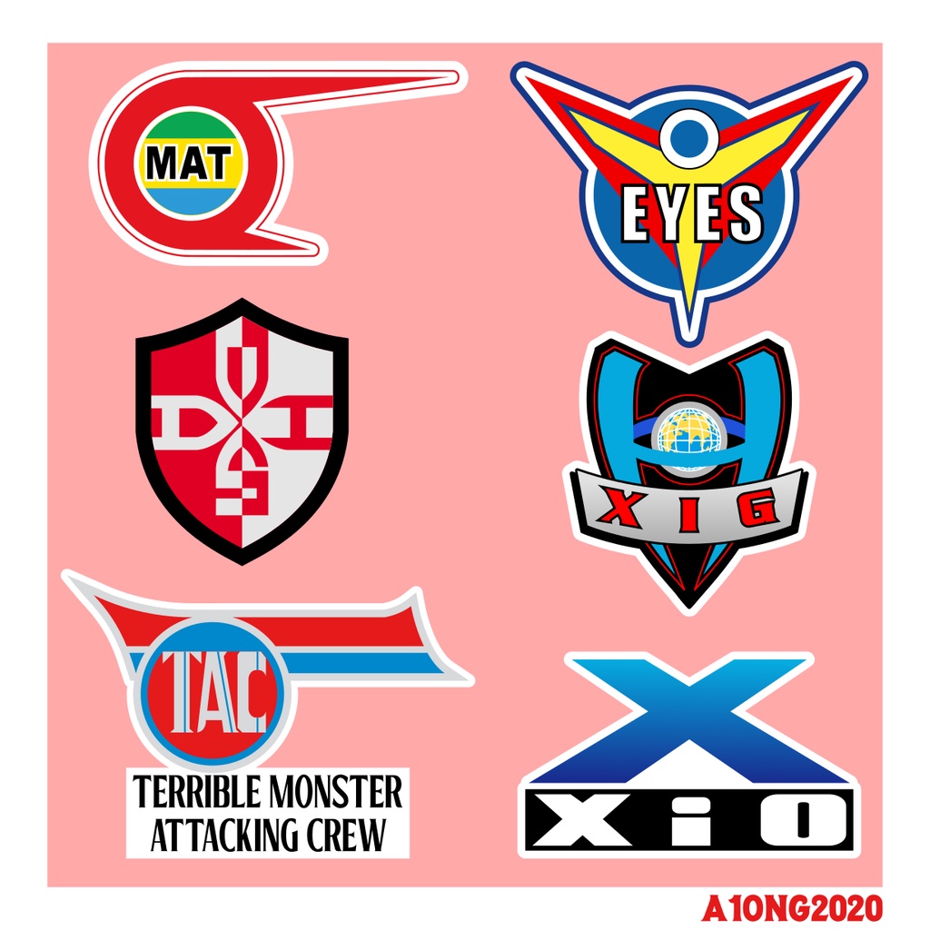 Logo Sticker - Ultraman Attact Teams & Squad 6 pcs | Shopee Malaysia