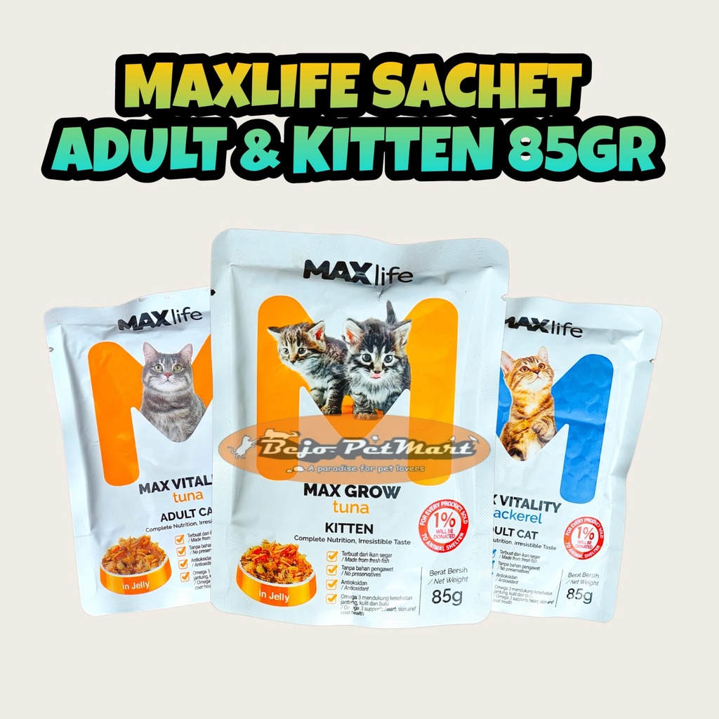 MAXLIFE SACHET 85GR / CAT WET FOOD 85GR | Shopee Malaysia