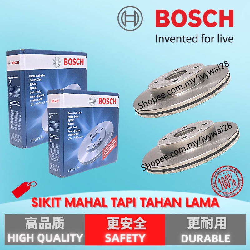 BOSCH Front Disc Rotor Brake Disc Perodua Axia Bezza Myvi Lagi Best 1.3 ...