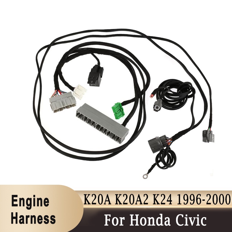 K20A K20A2 K24 K-Swap Engine Conversion Harness Wire For Honda Civic EG ...