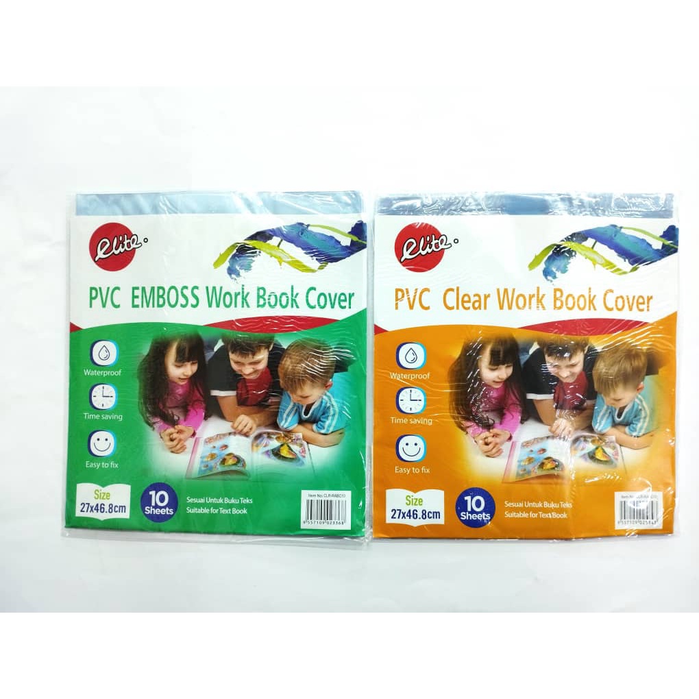 ELITE PVC CLEAR/EMBOSS WORK BOOK COVER (SIZE:27x46.8cm) | Shopee Malaysia