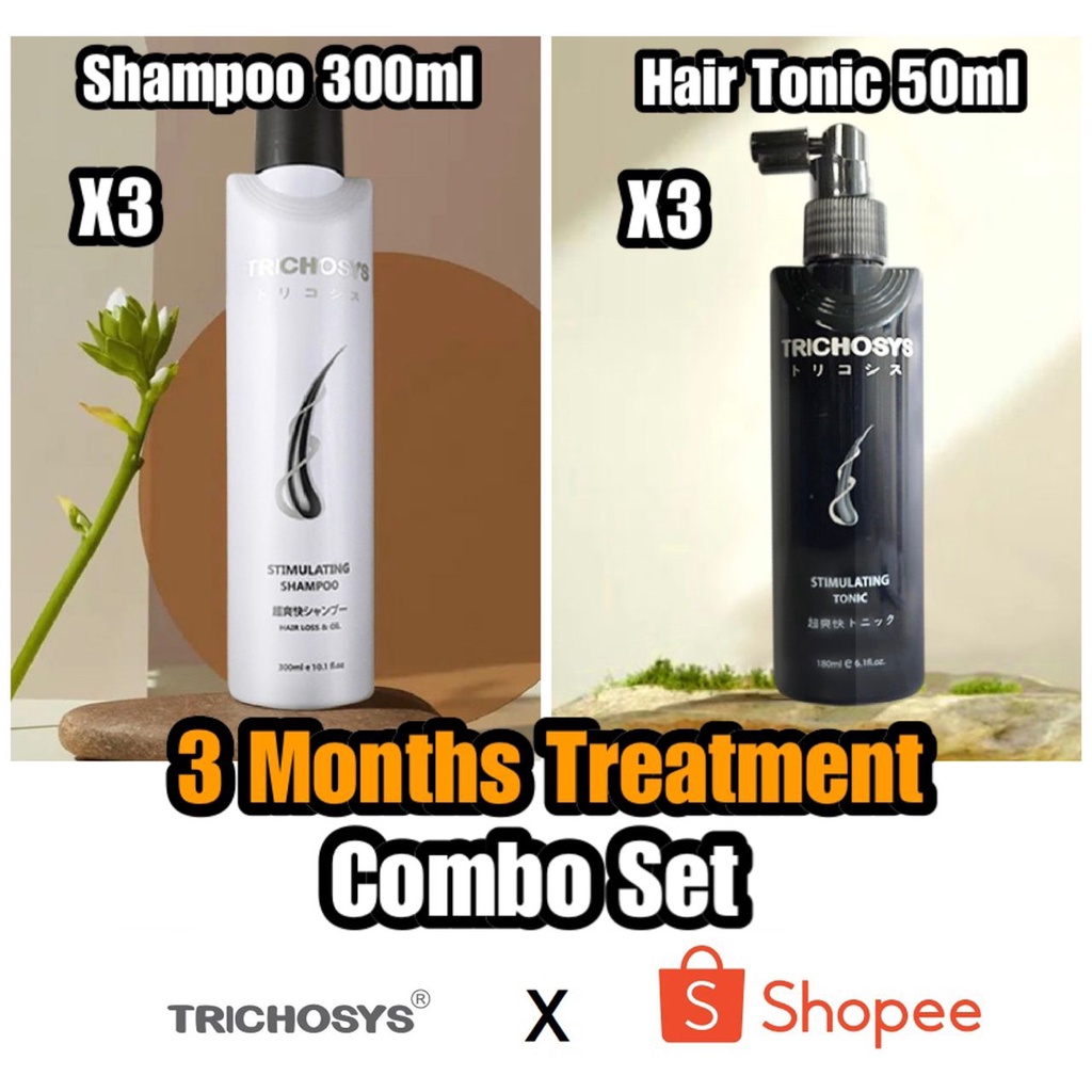Made in Japan 🇯🇵 Trichosys 3 Months Hair Loss Treatment Combo Set (Hair ...