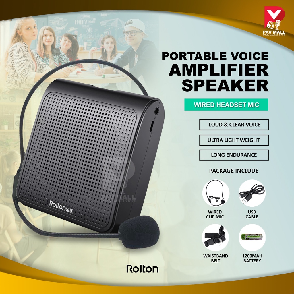 Rolton K10 Portable Voice Amplifier Speaker Headset Microphone for ...