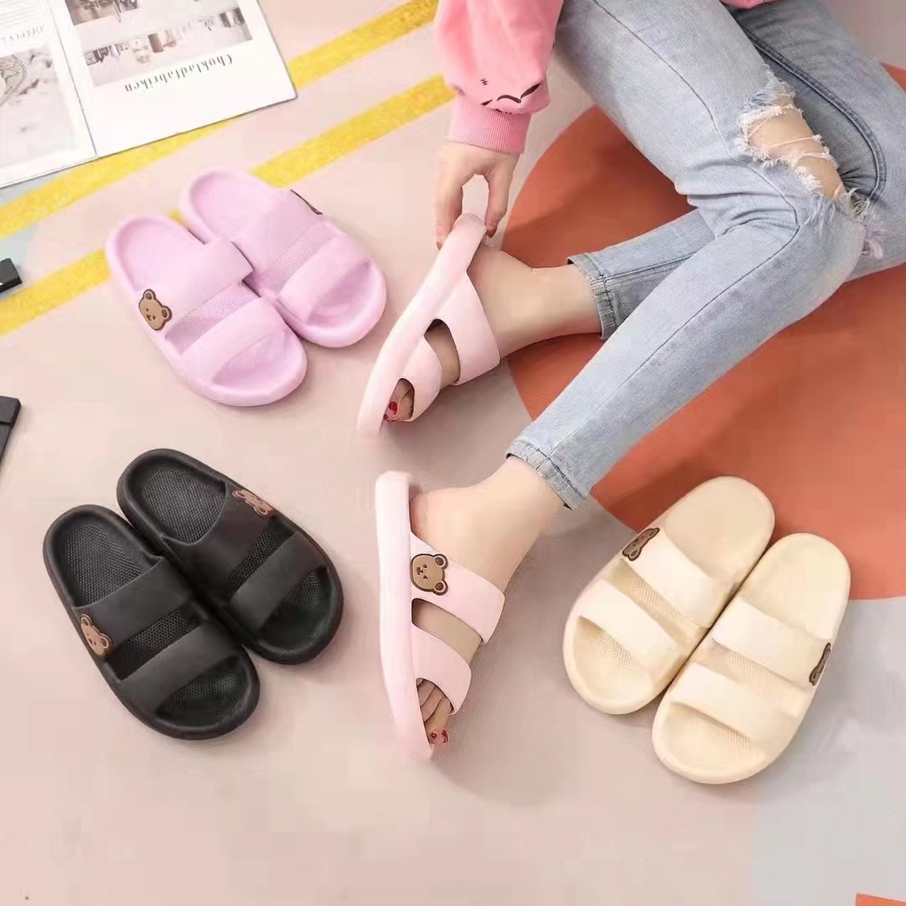 Mamagoo Cute Cartoon Bear Wanita Selipar Women Slipper Girls Perempuan ...